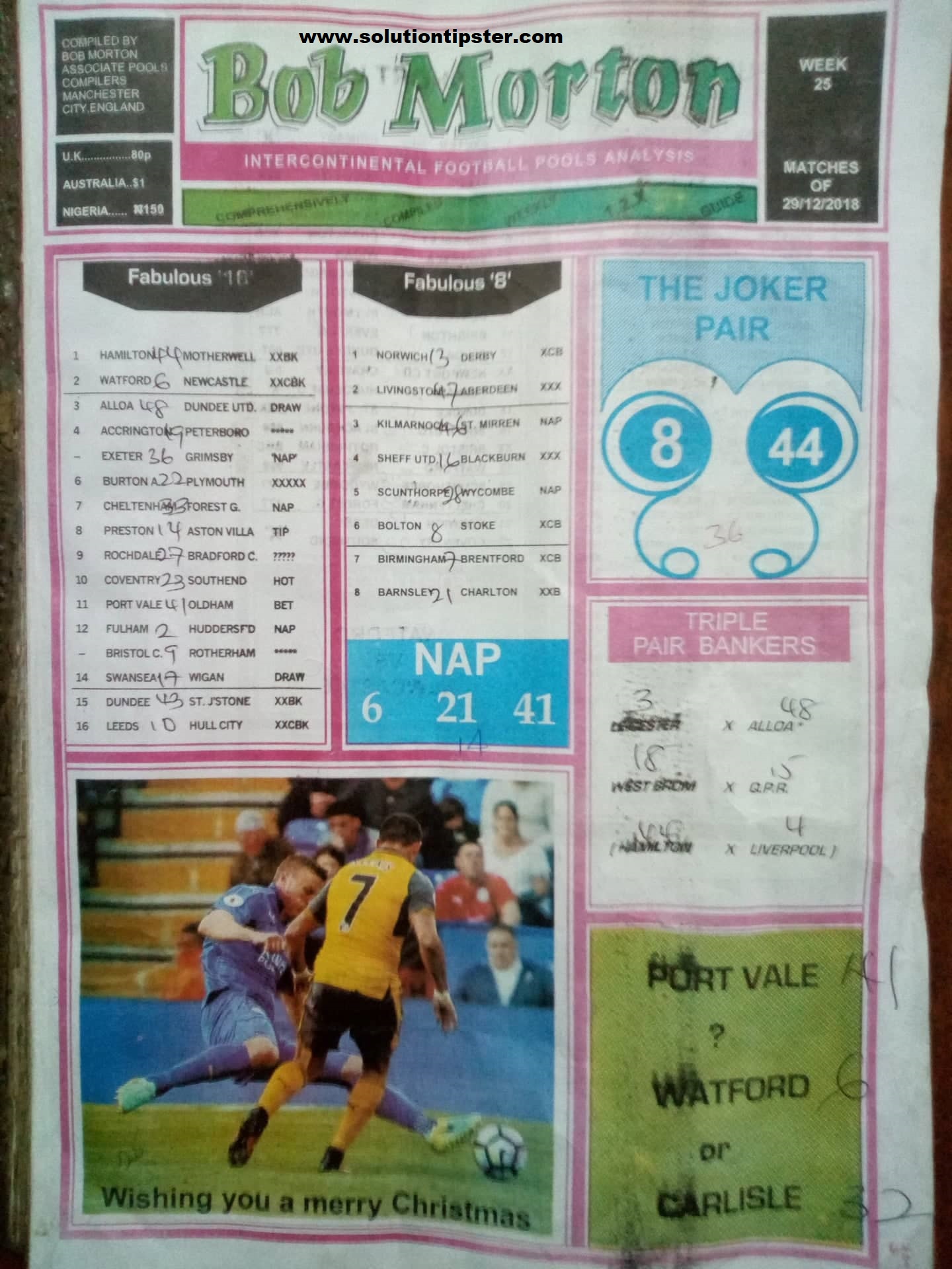 Week 25 Pool RSK Papers 2018: Soccer, Bob Morton, Capital Intl, Winstar ...