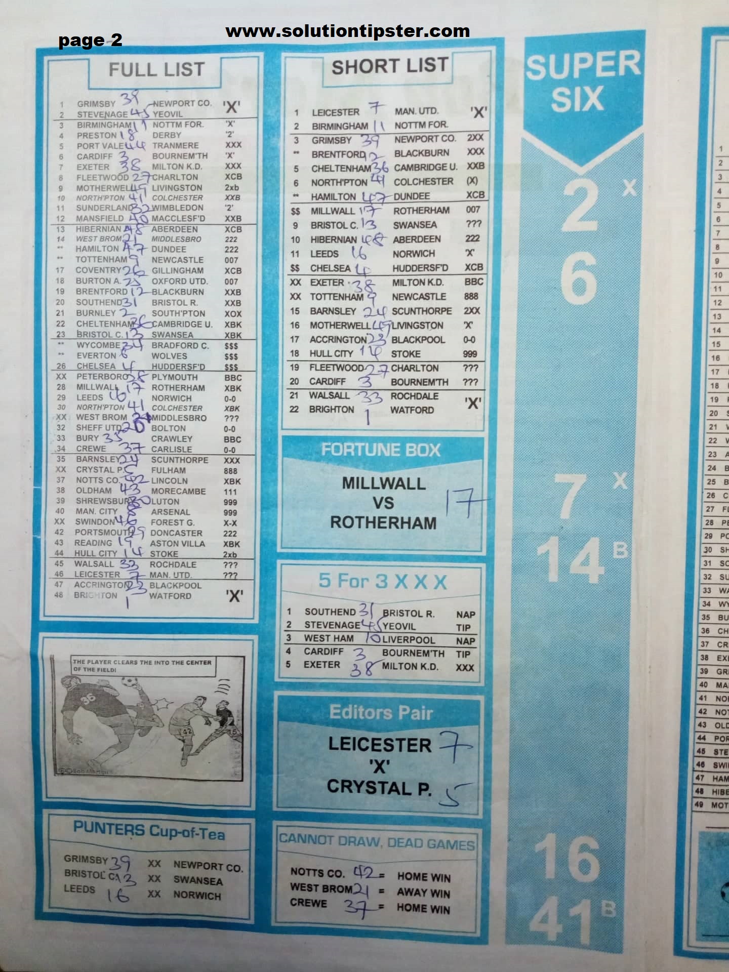 Week 30 Pool RSK Papers 2019: Soccer, Bob Morton, Capital Intl, Winstar ...