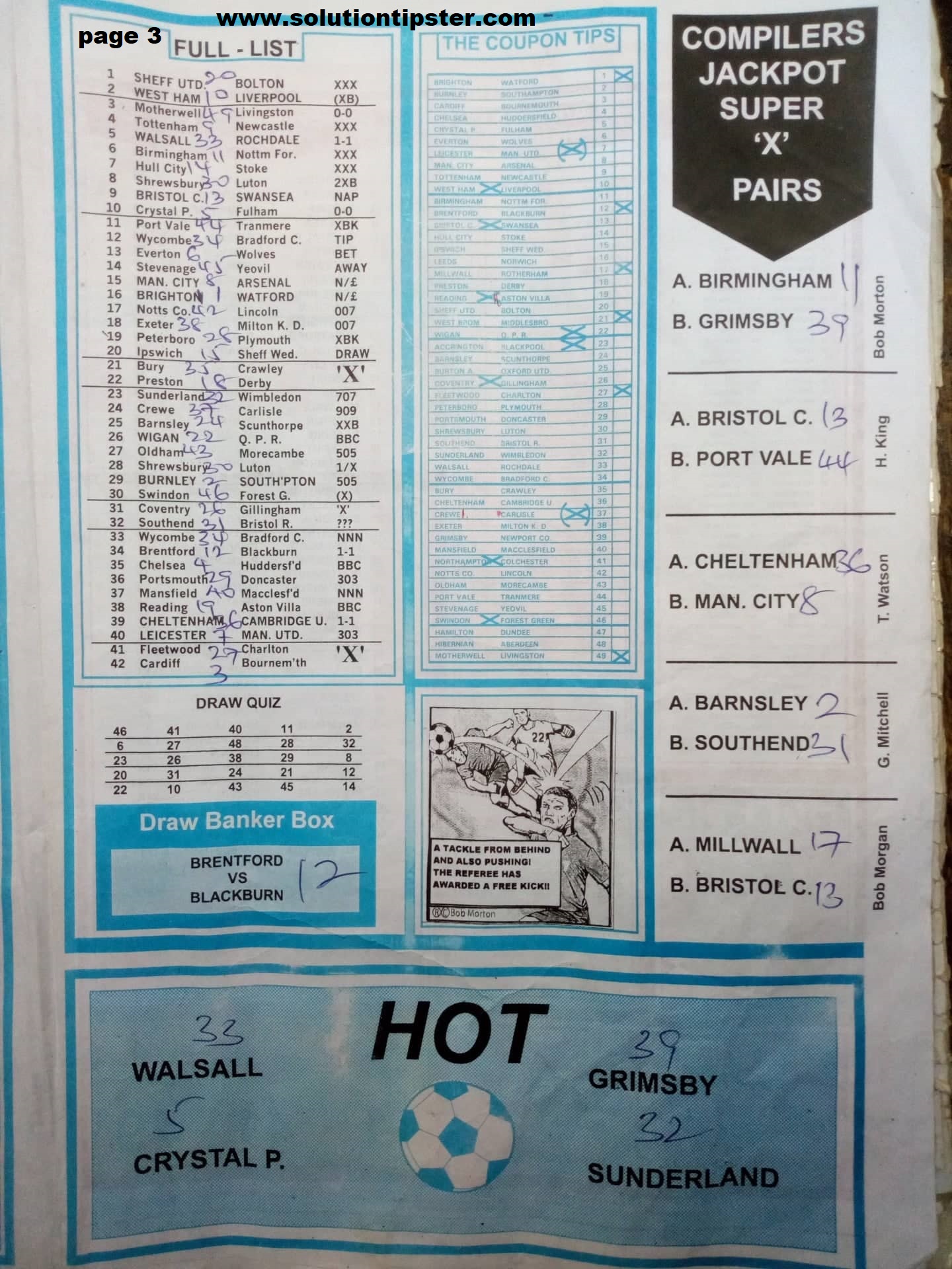 Week 30 Pool RSK Papers 2019: Soccer, Bob Morton, Capital Intl, Winstar ...