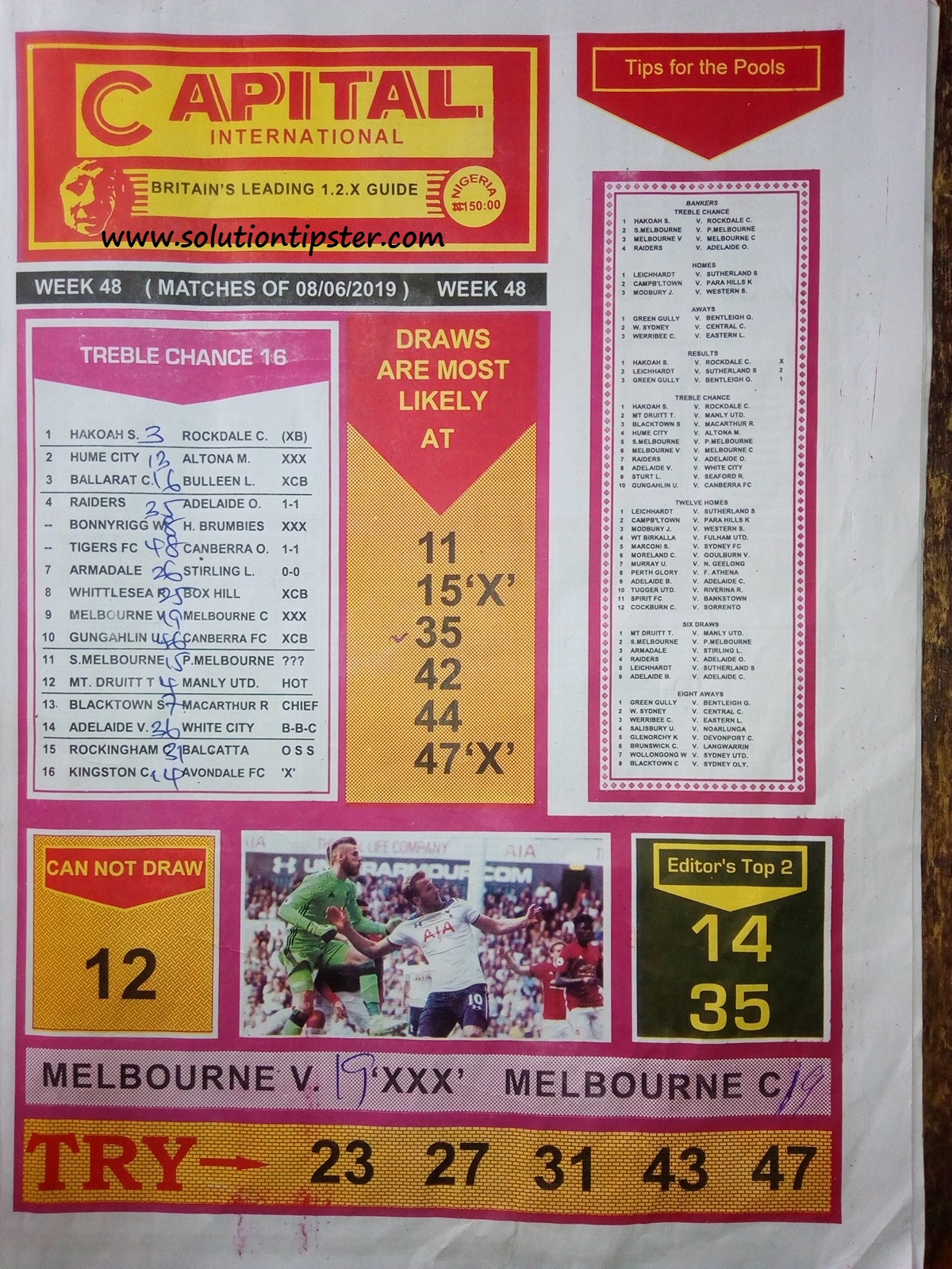 Week 48 Pools RSK Papers 2019: Soccer, Bob Morton, Capital Intl ...