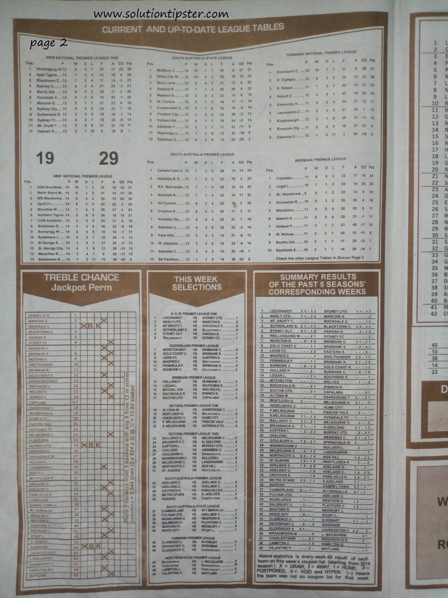 Week 49 Pools RSK Papers 2019: Soccer, Bob Morton, Capital Intl ...