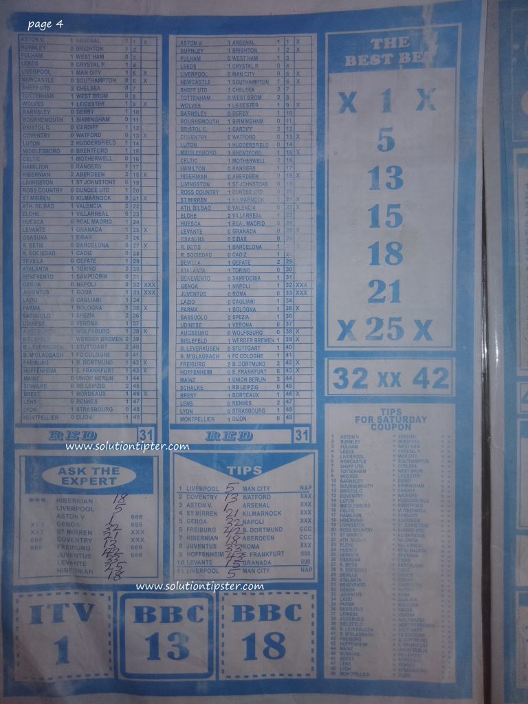 Week 31 Pools RSK Papers 2021: Soccer, Bob Morton, Capital Intl ...