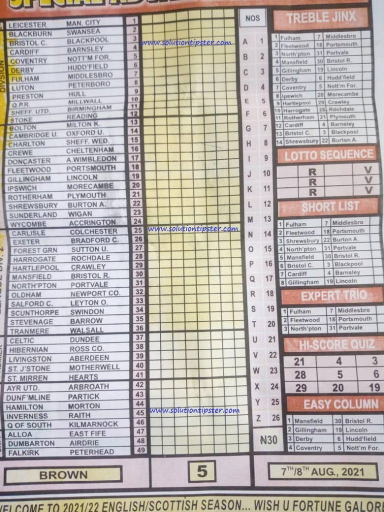 Week 5 Pools RSK Papers 2021: Soccer, Bob Morton, Capital Intl, Winstar ...