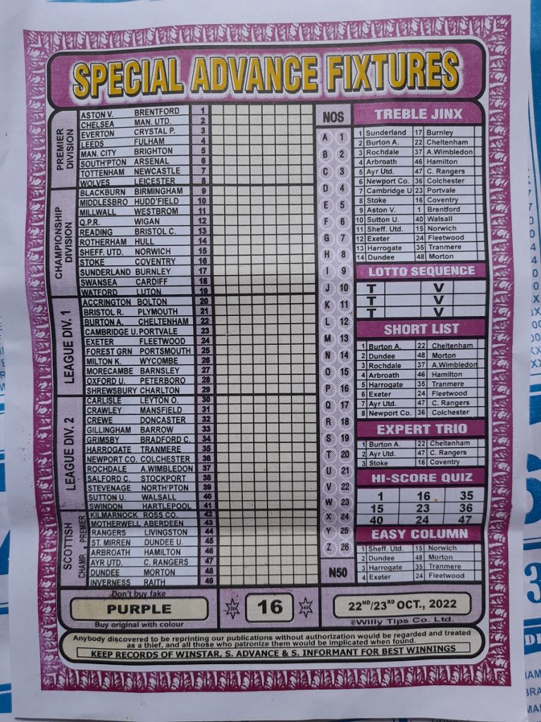 Week 16 Pools RSK Papers 2022: Soccer, Bob Morton, Capital Intl ...