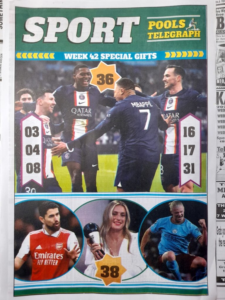 Week 43 Pools RSK Papers 2023: Soccer, Bob Morton, Capital Intl ...