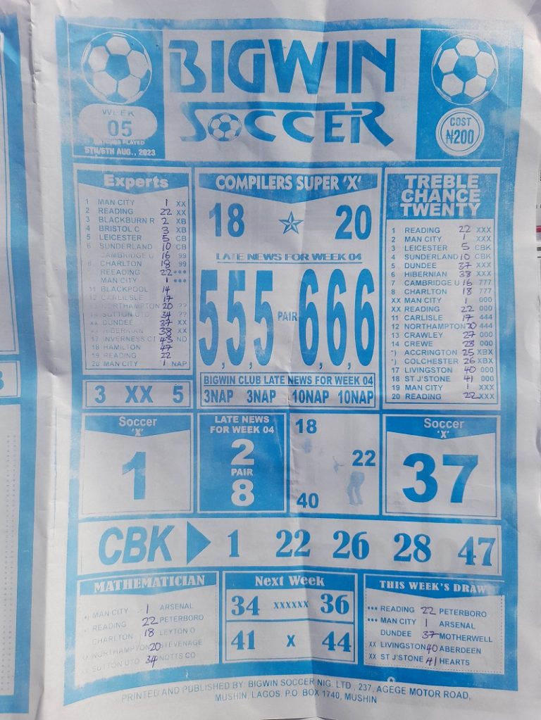 Week 5 Pools RSK Papers 2023: Soccer X Research, Bob Morton, Capital ...