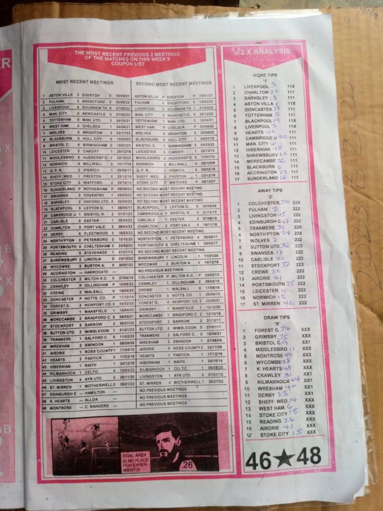 Week 7 Pools RSK Papers 2023: Soccer X Research, Bob Morton, Capital Intl, Winstar, BigWin ...