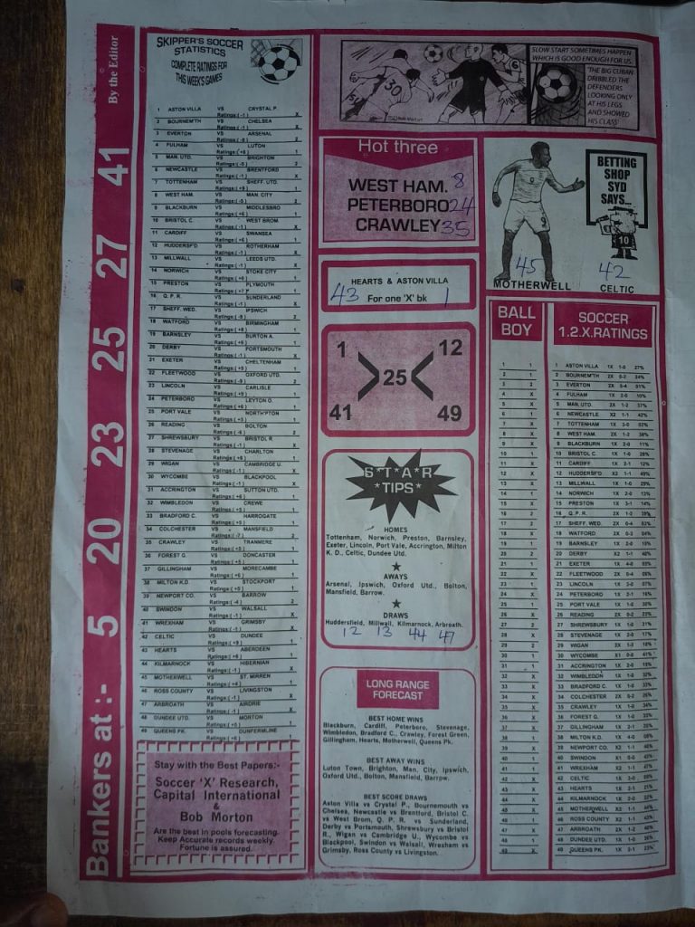 Week 11 Pools RSK Papers 2023: Soccer X Research, Bob Morton, Capital ...