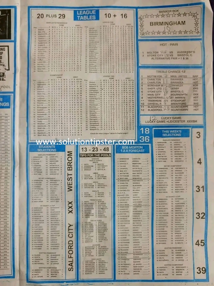Week 18 Pools RSK Papers 2025: Soccer X Research, Bob Morton, Capital Intl, Winstar, BigWin ...